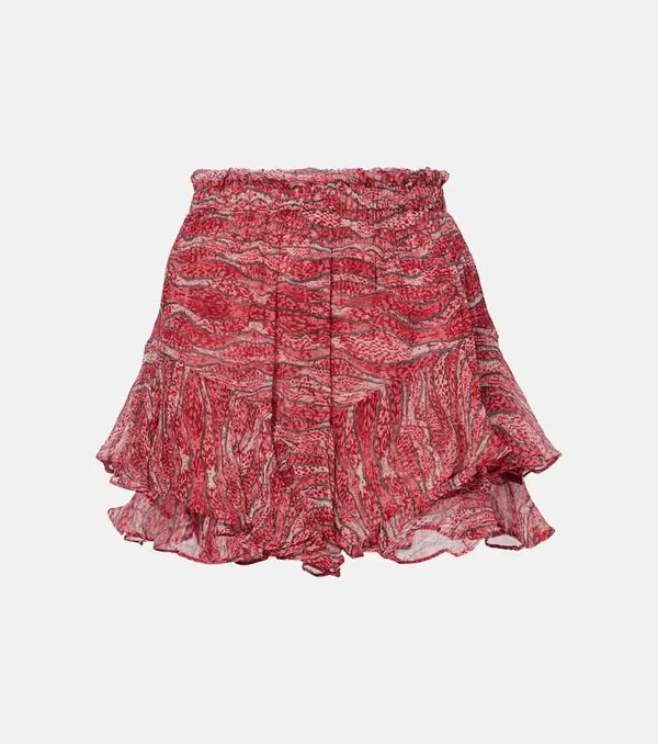 MARANT ETOILE Sornel Printed Ruffled Shorts