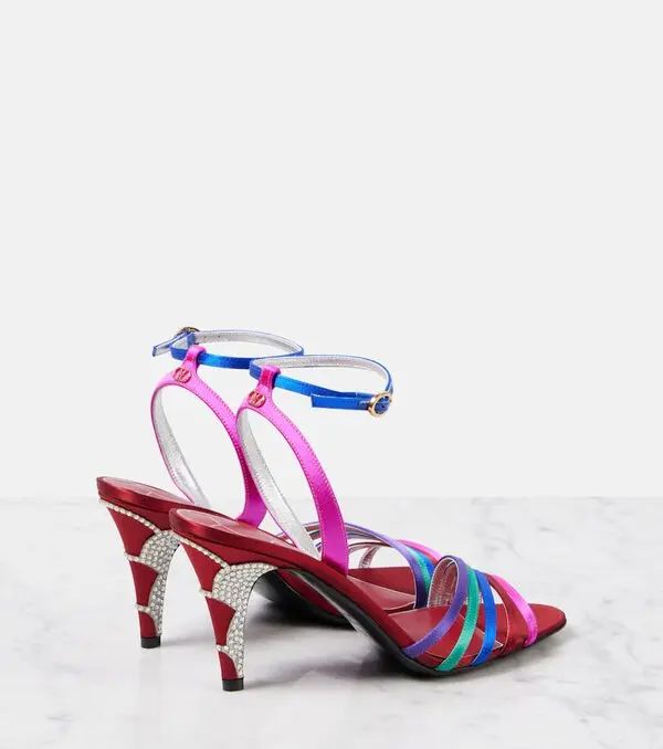 Valentino Garavani Ladycrush Embellished Leather Sandals