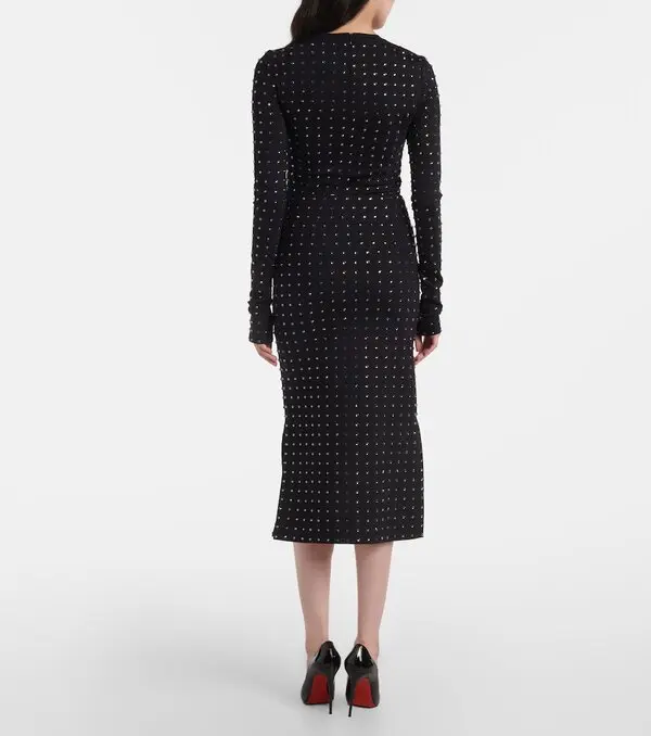 Sportmax Crystal-embellished Midi Skirt - Black