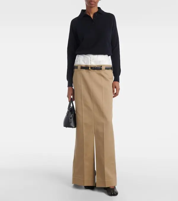 MAISON MARGIELA Trompe L'œil Maxi Skirt - Beige