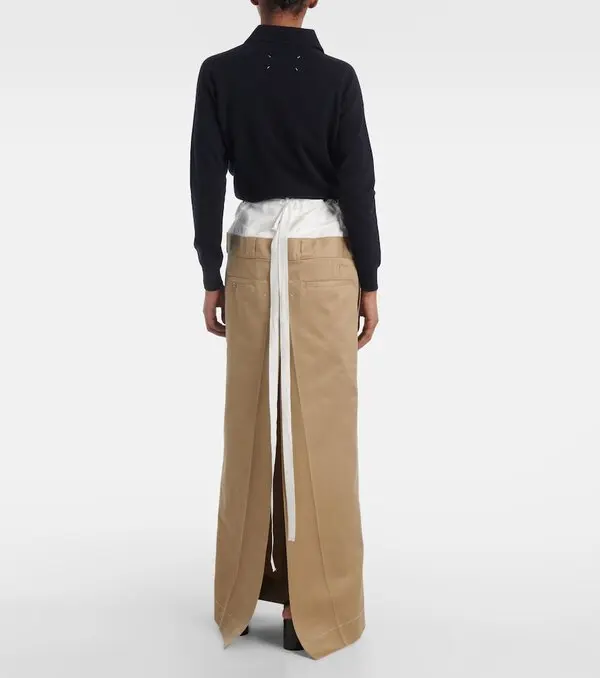 MAISON MARGIELA Trompe L'œil Maxi Skirt - Beige