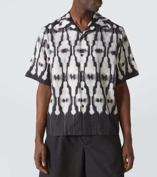Commas Ritual Printed Cotton And Silk Shirt