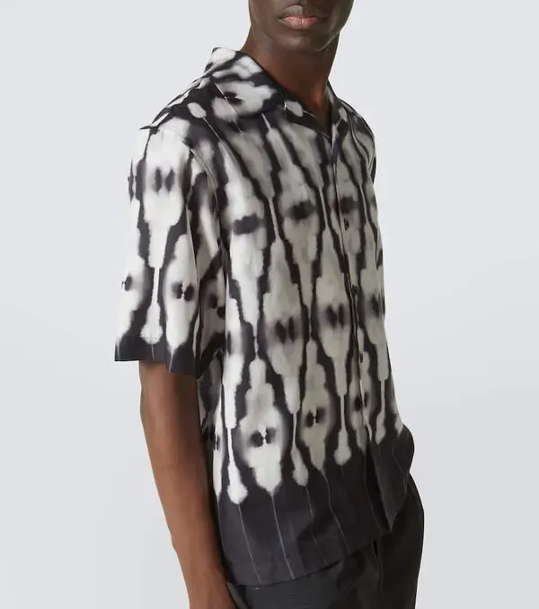 Commas Ritual Printed Cotton And Silk Shirt