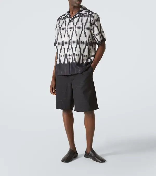 Commas Ritual Printed Cotton And Silk Shirt