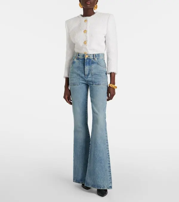 Balmain High-waisted Flared Jeans