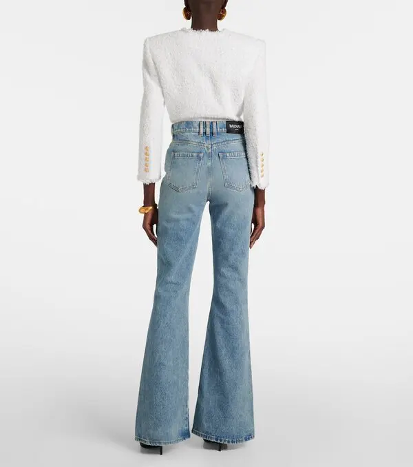 Balmain High-waisted Flared Jeans