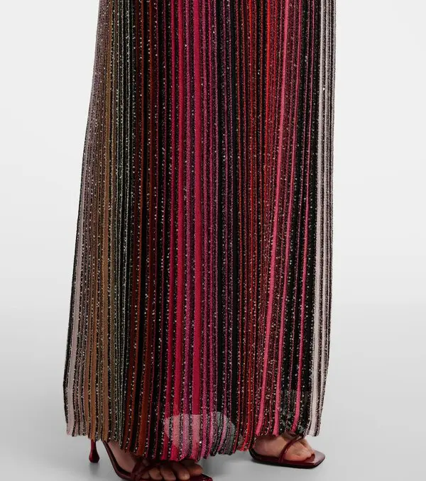 Missoni Striped Sequined Lamé Maxi Skirt - Multicoloured