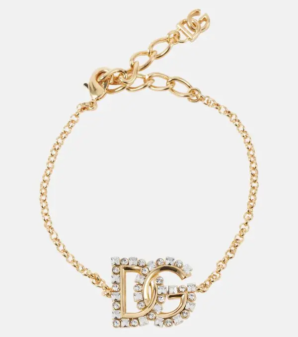 Dolce & Gabbana Dg Crystal-embellished Bracelet - Silver
