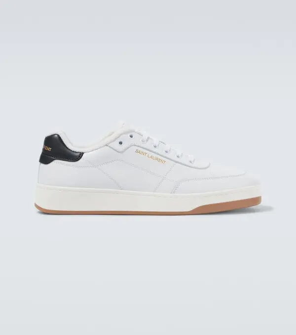 Saint Laurent Sl/61 Leather Low-top Sneakers - White