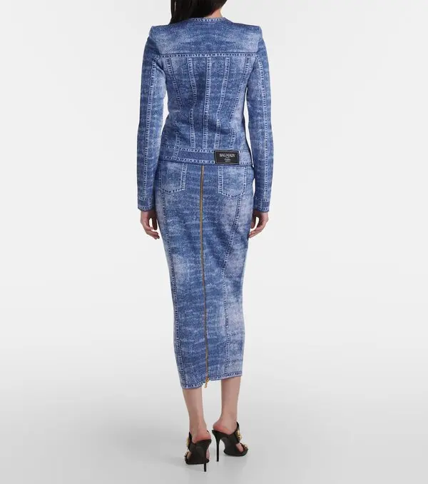 Balmain Trompe L'oeil Jacquard Cardigan