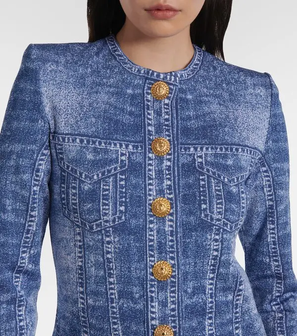 Balmain Trompe L'oeil Jacquard Cardigan