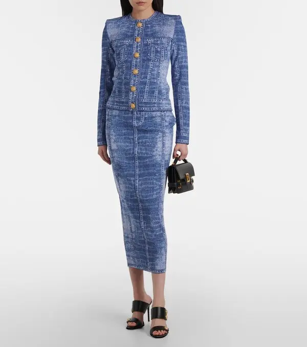 Balmain Trompe L'oeil Jacquard Cardigan