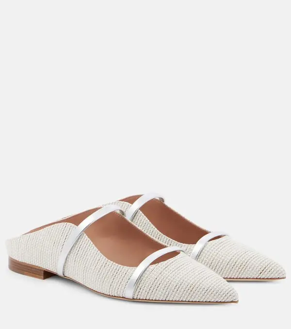 MALONE SOULIERS Maureen Leather Mules - White