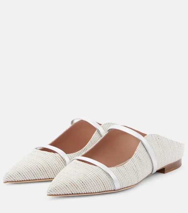 MALONE SOULIERS Maureen Leather Mules - White