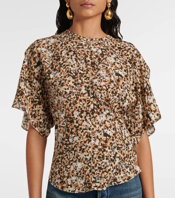 Isabel Marant Étoile Karlita Printed Blouse - Neutrals