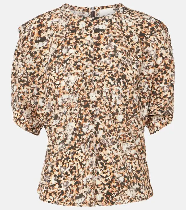 Isabel Marant Étoile Karlita Printed Blouse - Neutrals