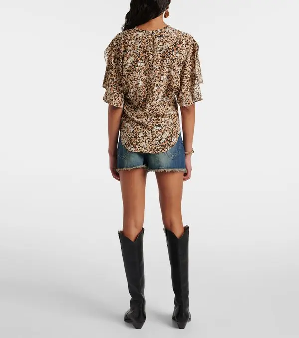 Isabel Marant Étoile Karlita Printed Blouse - Neutrals