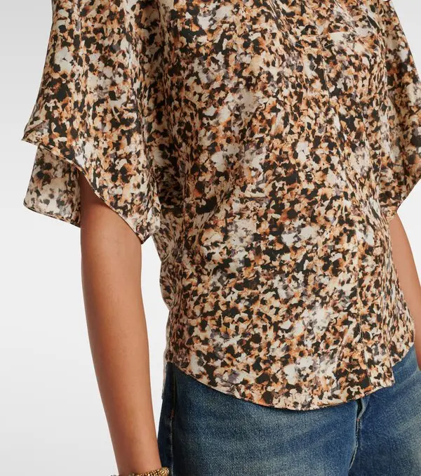 Isabel Marant Étoile Karlita Printed Blouse - Neutrals