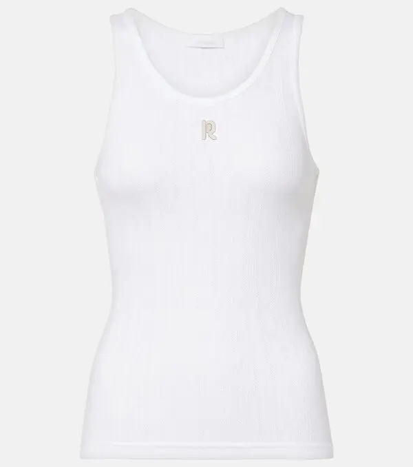 Rabanne Ribbed Cotton Tank Top