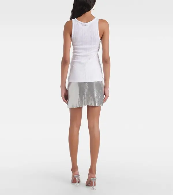 Rabanne Ribbed Cotton Tank Top
