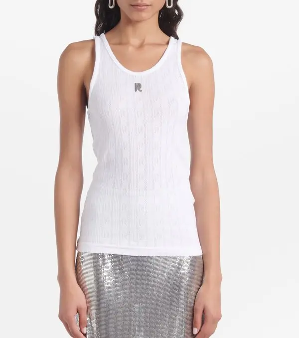 Rabanne Ribbed Cotton Tank Top