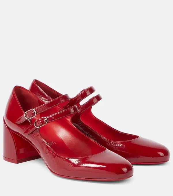CHRISTIAN LOUBOUTIN Miss Jane 55 Mary Jane Pumps - Red