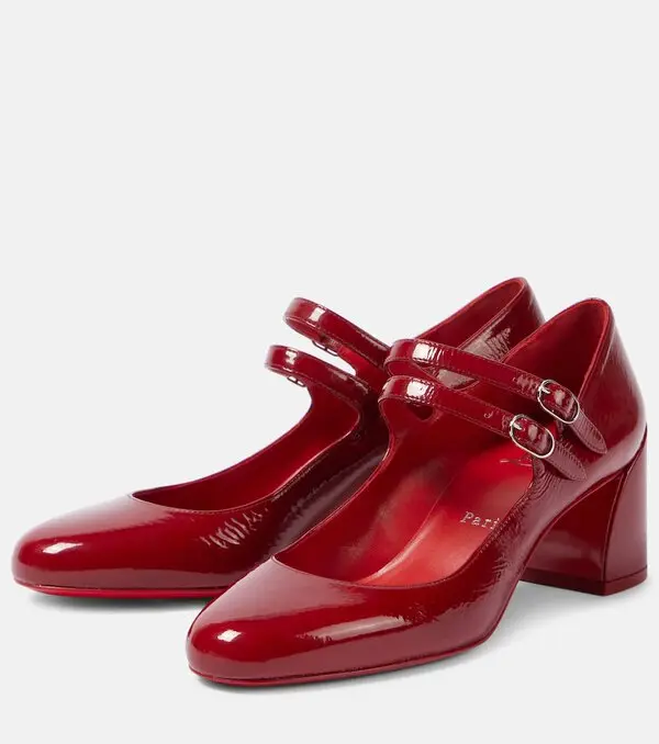 CHRISTIAN LOUBOUTIN Miss Jane 55 Mary Jane Pumps - Red