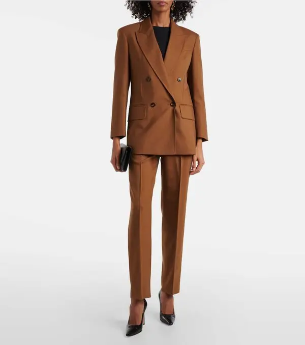 Max Mara Palanca Wool And Silk-blend Blazer