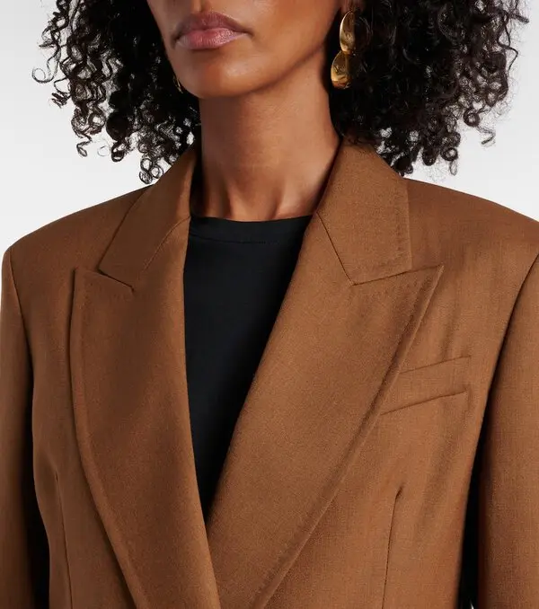 Max Mara Palanca Wool And Silk-blend Blazer