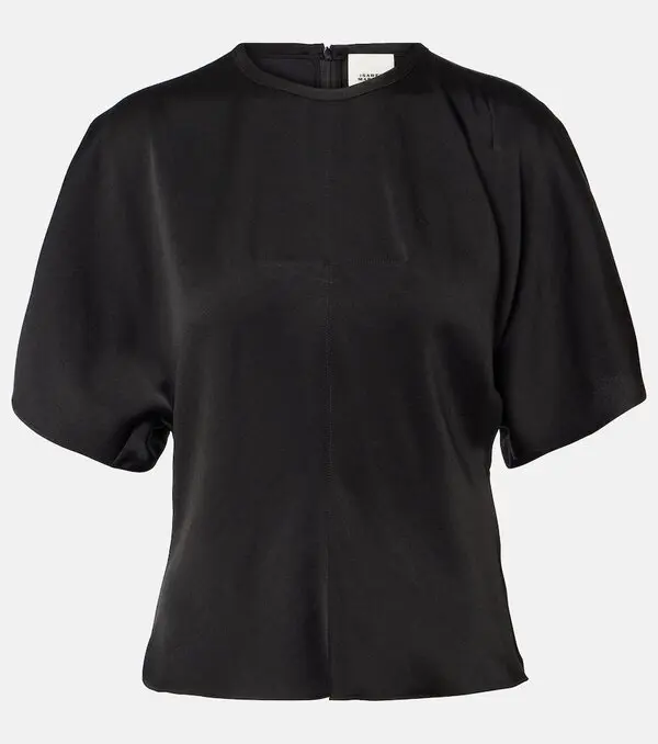 Isabel Marant Étoile Karlita Satin Top - Black