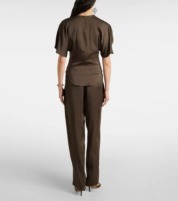 Isabel Marant Étoile Karlita Satin Top - Gold
