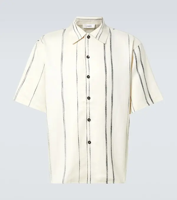 Commas Striped Linen And Cotton Shirt