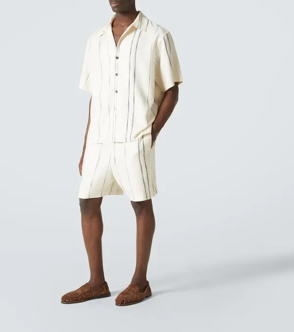 Commas Striped Linen And Cotton Shirt