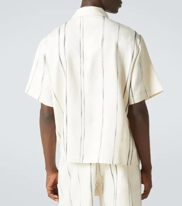 Commas Striped Linen And Cotton Shirt