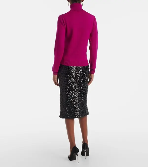 Dolce & Gabbana Wool Turtleneck Sweater - Purple