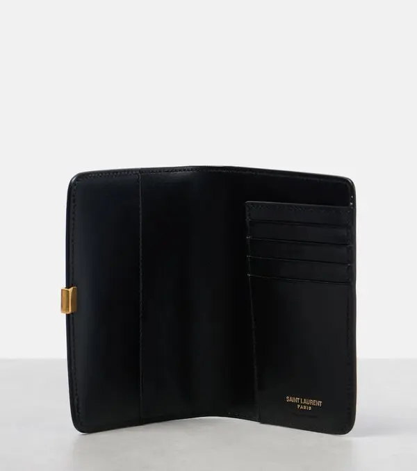 Saint Laurent Voltaire Cassandre Leather Card Holder
