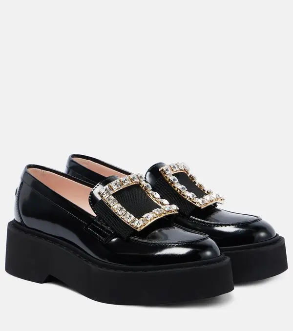 ROGER VIVIER Viv' Rangers Platform Loafers - Black