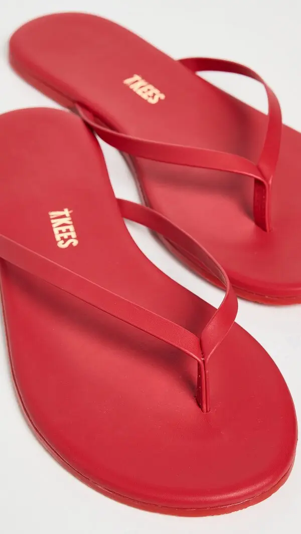 Tkees Solids Flip Flops - Red
