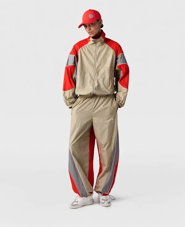 Stella McCartney Truelife Woven Trackpants - Desert Sand Beige/active Red