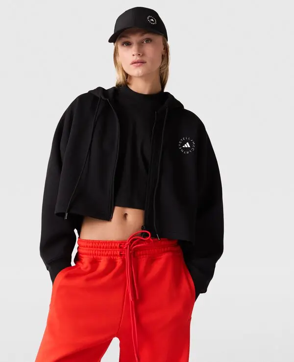 Stella McCartney Cropped Zipper Hoodie