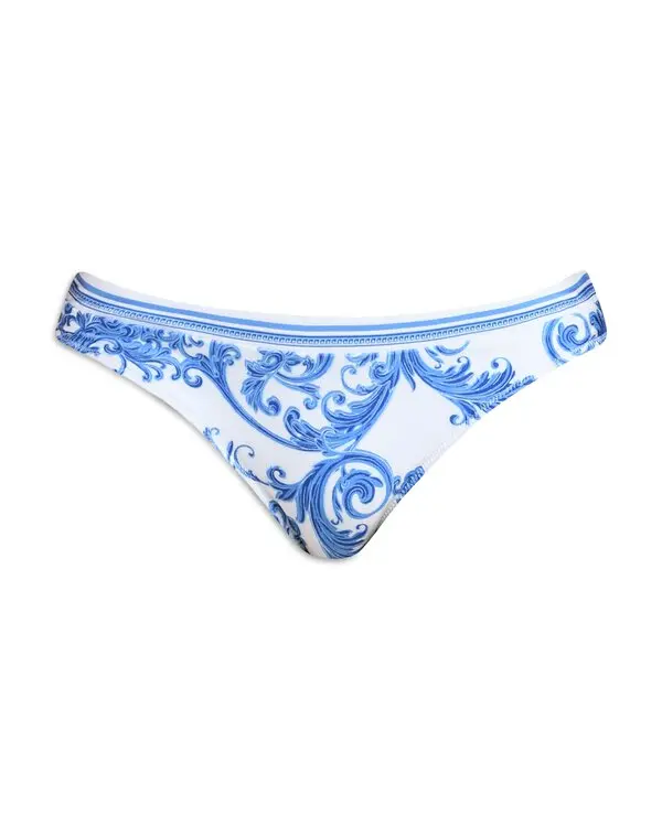 L'Agence Nicole Baroque Bikini Bottom - Blue