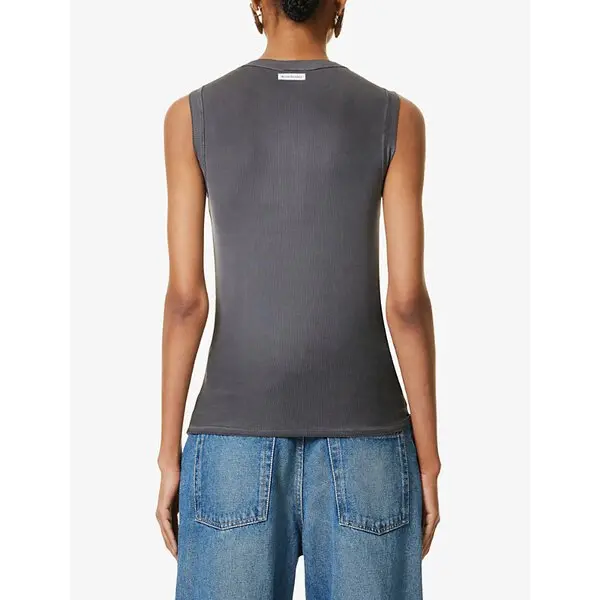 Acne Studios Ribbed Stretch-woven T-shirt