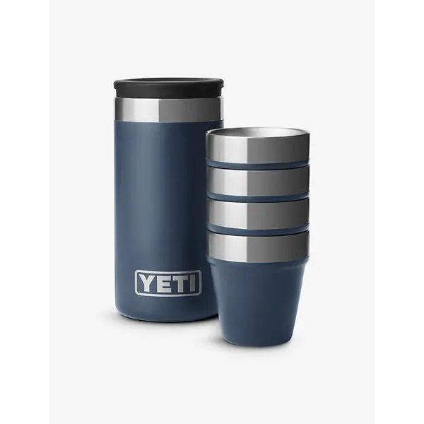 YETI Rambler Pack Of Four Stainless-steel Shot Glasses - Navy