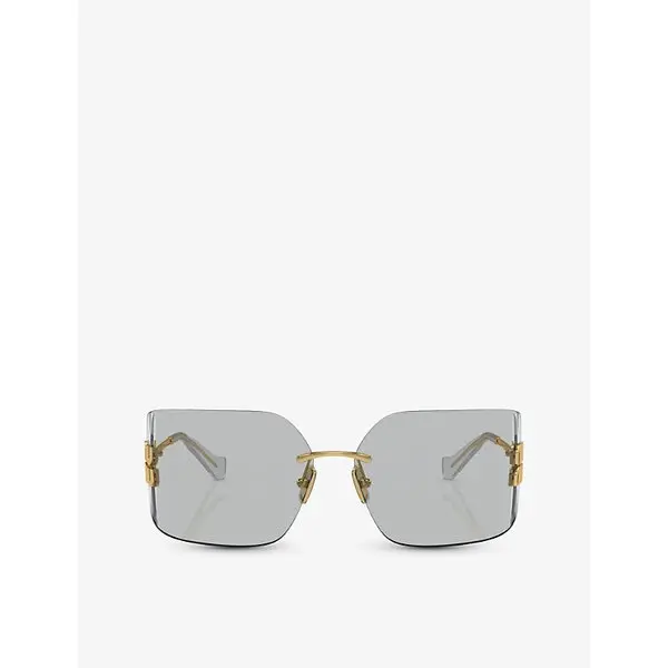 Miu Miu Mu 54ys Square-frame Sunglasses - Gold