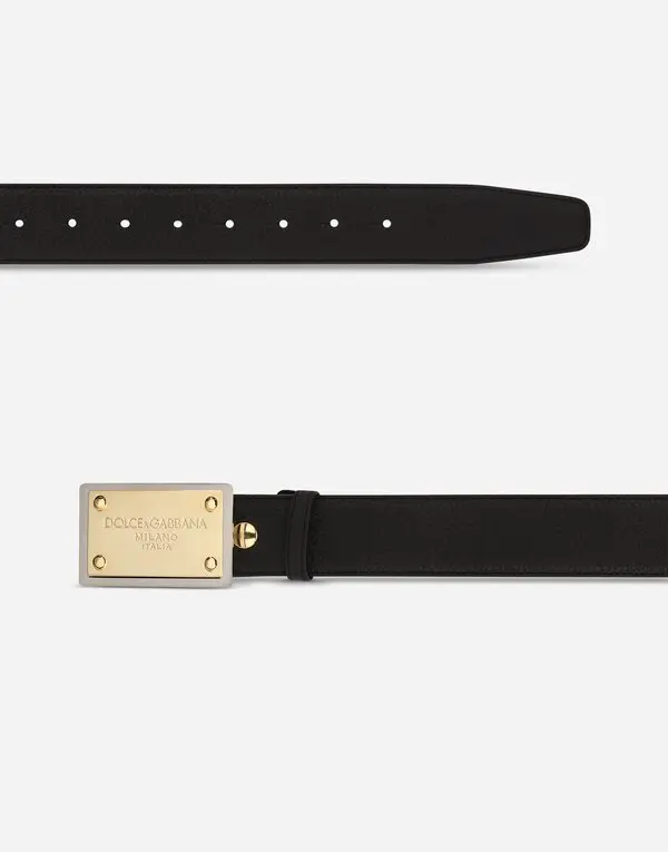 Dolce & Gabbana Grainy Calfskin Belt
