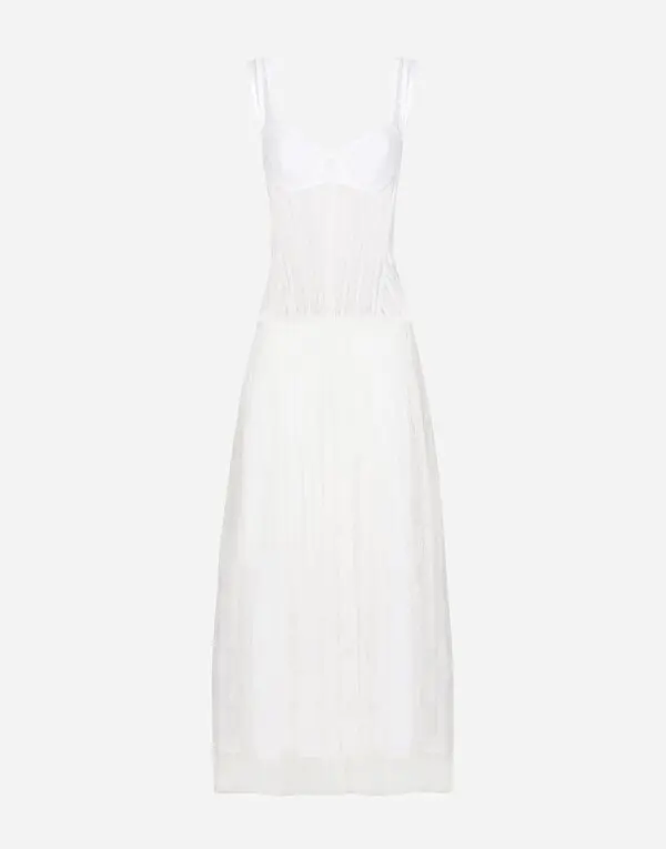 Dolce & Gabbana Long Lace Dress - White