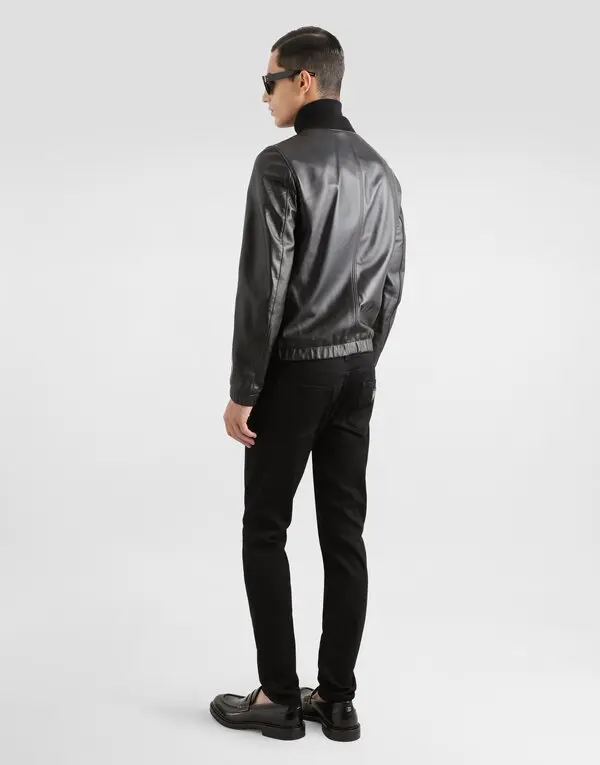 Dolce & Gabbana Washed Black Slim-fit Jeans - Multicolor