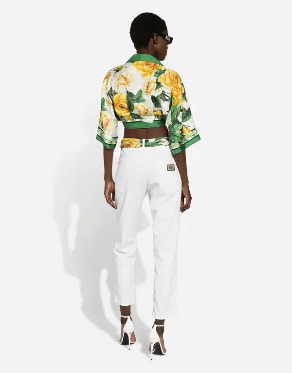 Dolce & Gabbana Cotton Denim Ripped Jeans