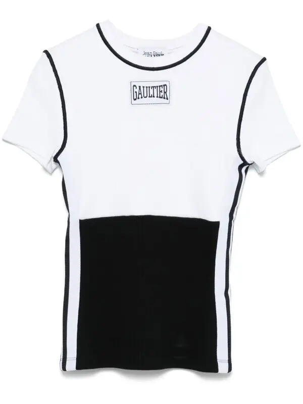JEAN PAUL GAULTIER Logo-patch T-shirt - Black