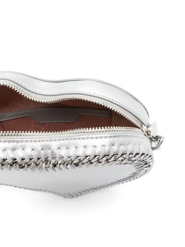 Stella McCartney Falabella Heart Crossbody Bag - Silver